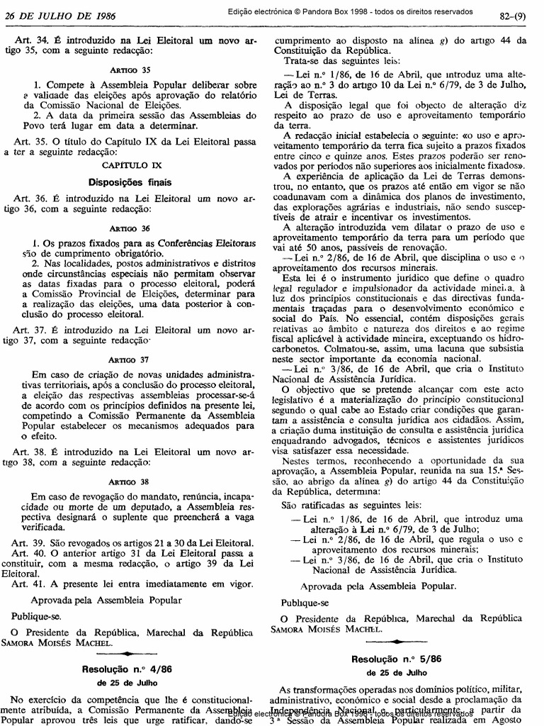 Resol 4-86 de 25 de Junho_Cria CADOC RC | PDF