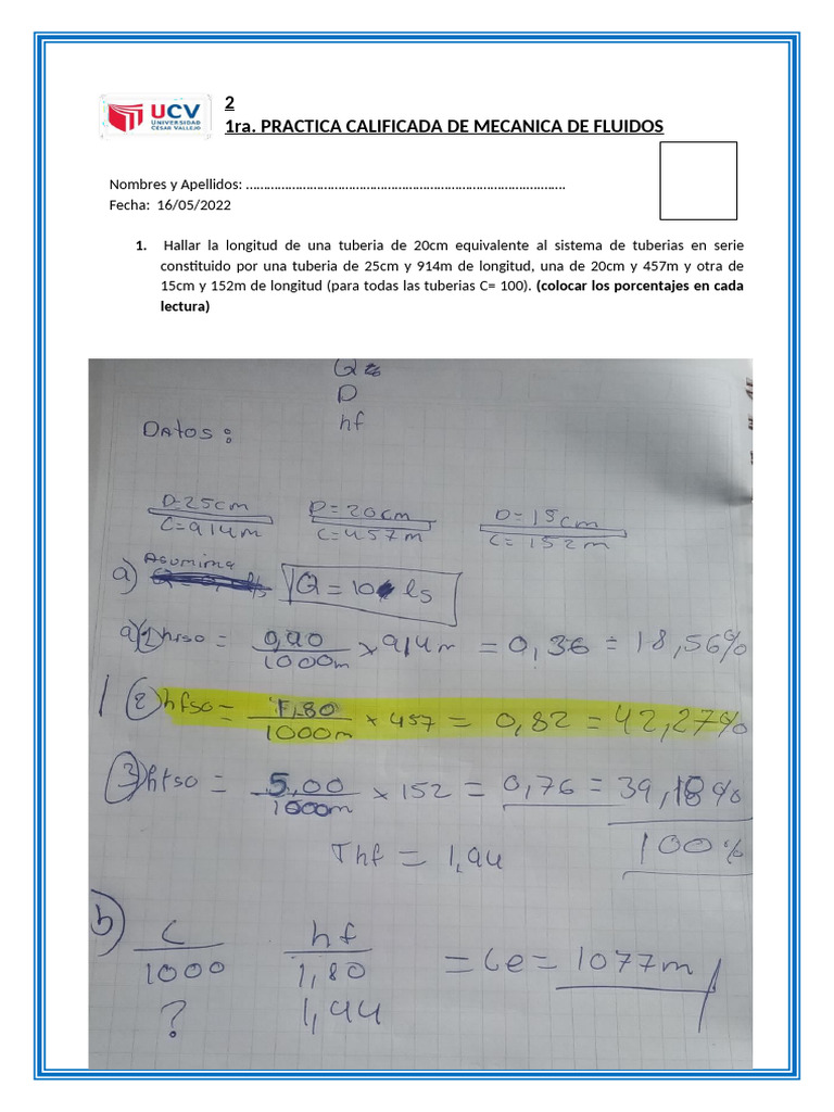 3ra. PRACTICA-FLUJO DE FLUIDOS-LUNES | PDF