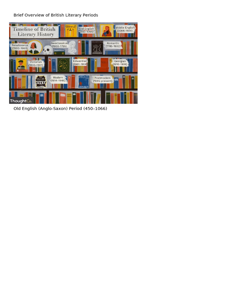 Brief Overview of British Literary Periods | PDF