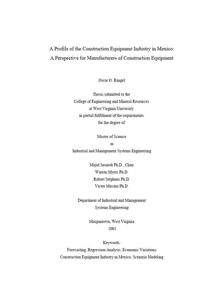 Construction Equipment Industry in Mexico | PDF | Forecasting | Market ...