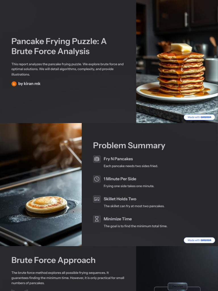 Pancake Frying Puzzle A Brute Force Analysis | PDF | Time Complexity | Applied Mathematics