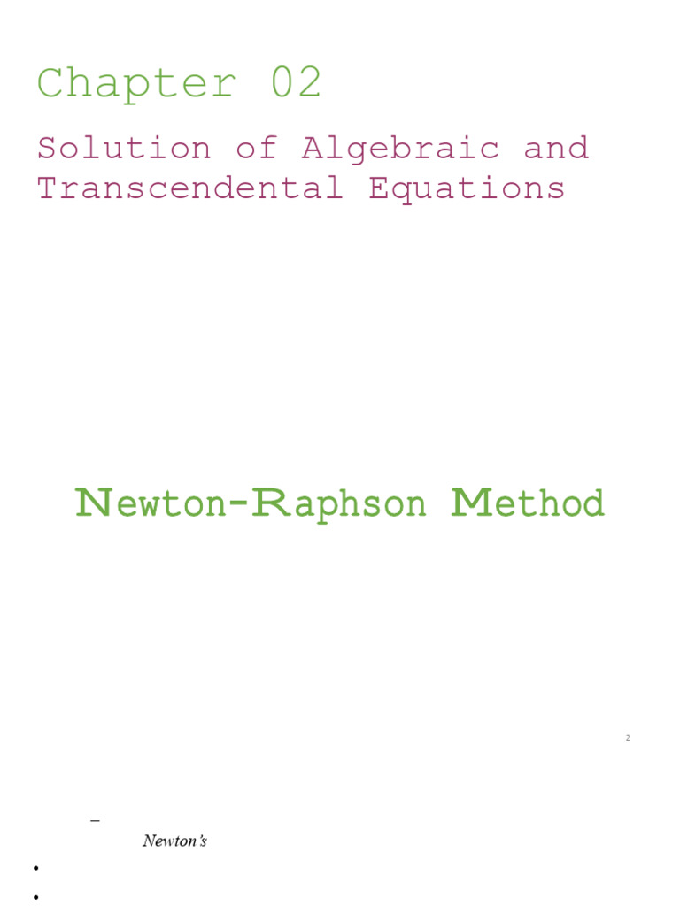 Newton Raphson Method | PDF | Tangent | Elementary Mathematics