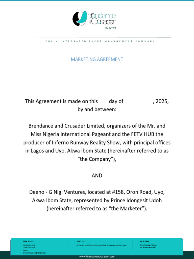 Marketing Agreement | PDF