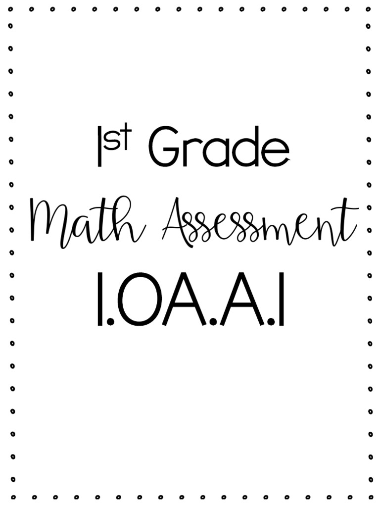 1st Grade Math Assessments: Addition & Subtraction | PDF