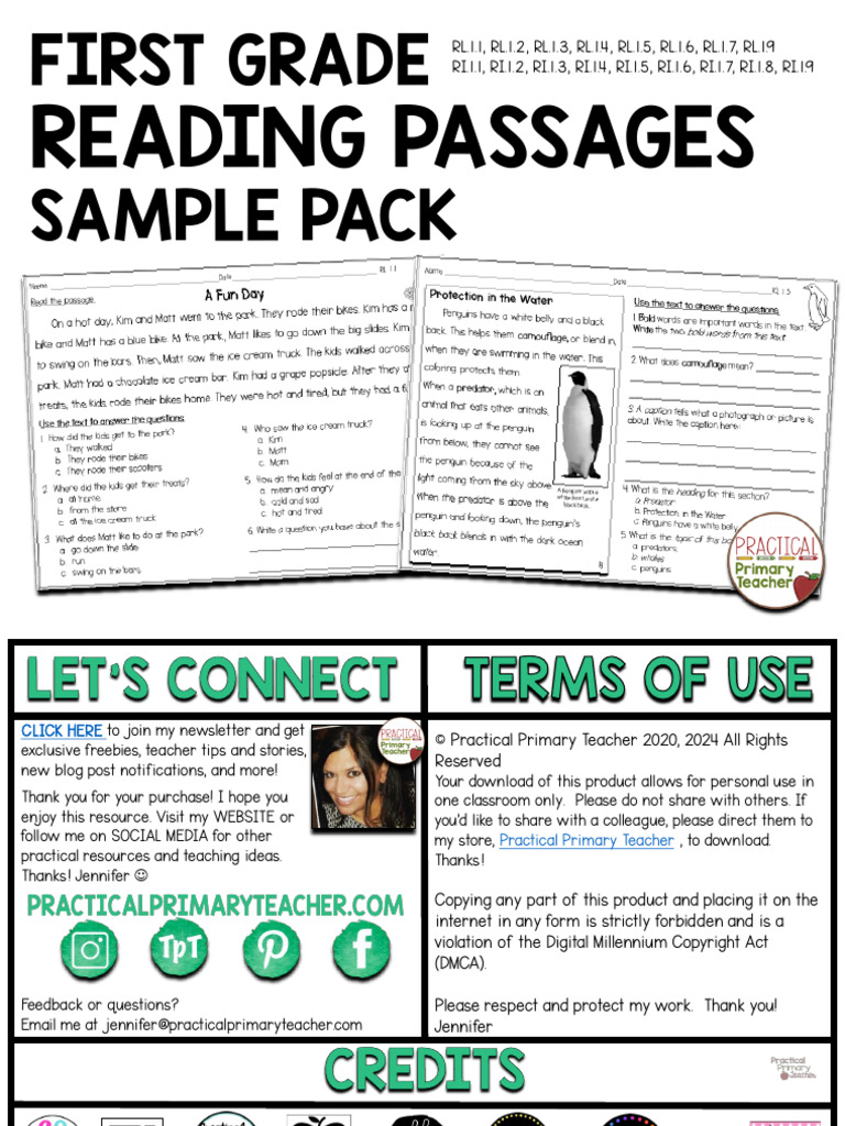 First Grade Reading Passages Bundle | PDF | Chicken | Reading Comprehension