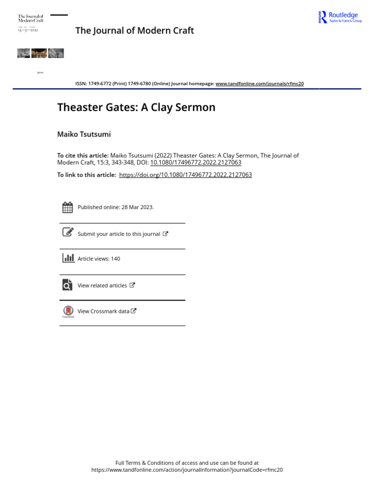 Theaster Gates A Clay Sermon | PDF | Pottery