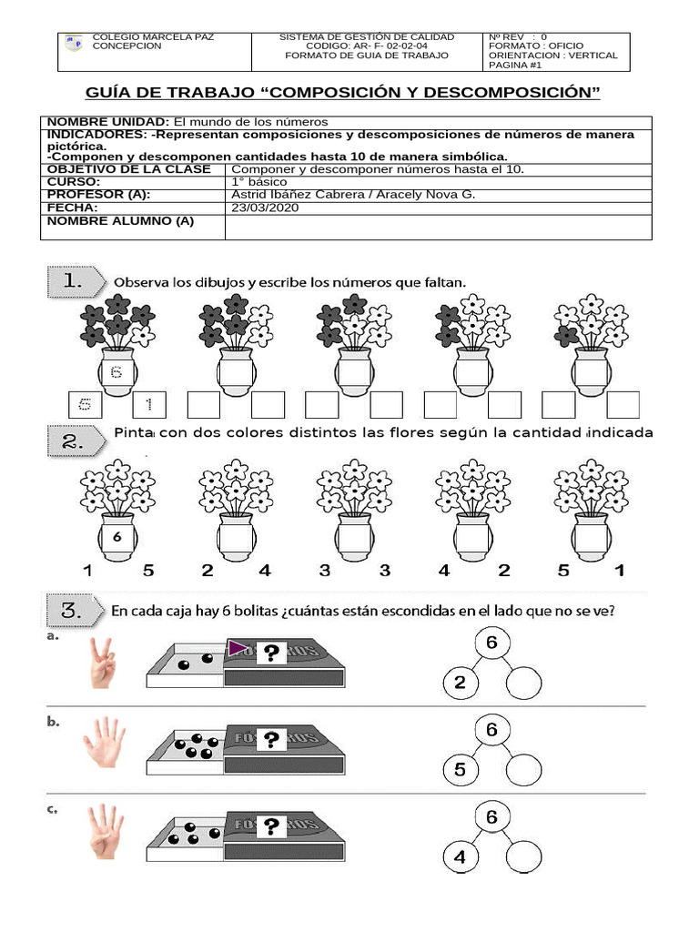 Guia 4 Composicion y Descomposicion 2 | PDF