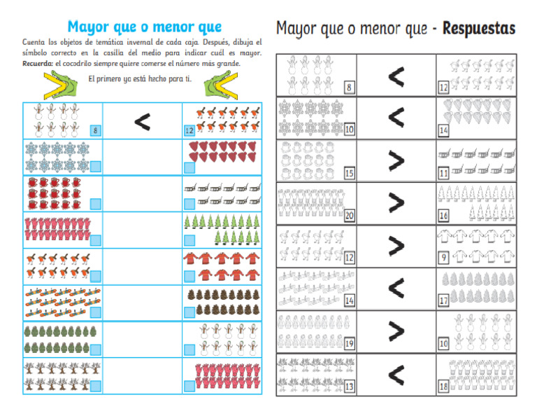 Mayor Que Menor Que | PDF