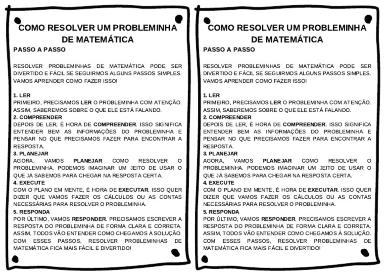 Como Resolver Um Probleminha Como Resolver Um Probleminha | PDF ...