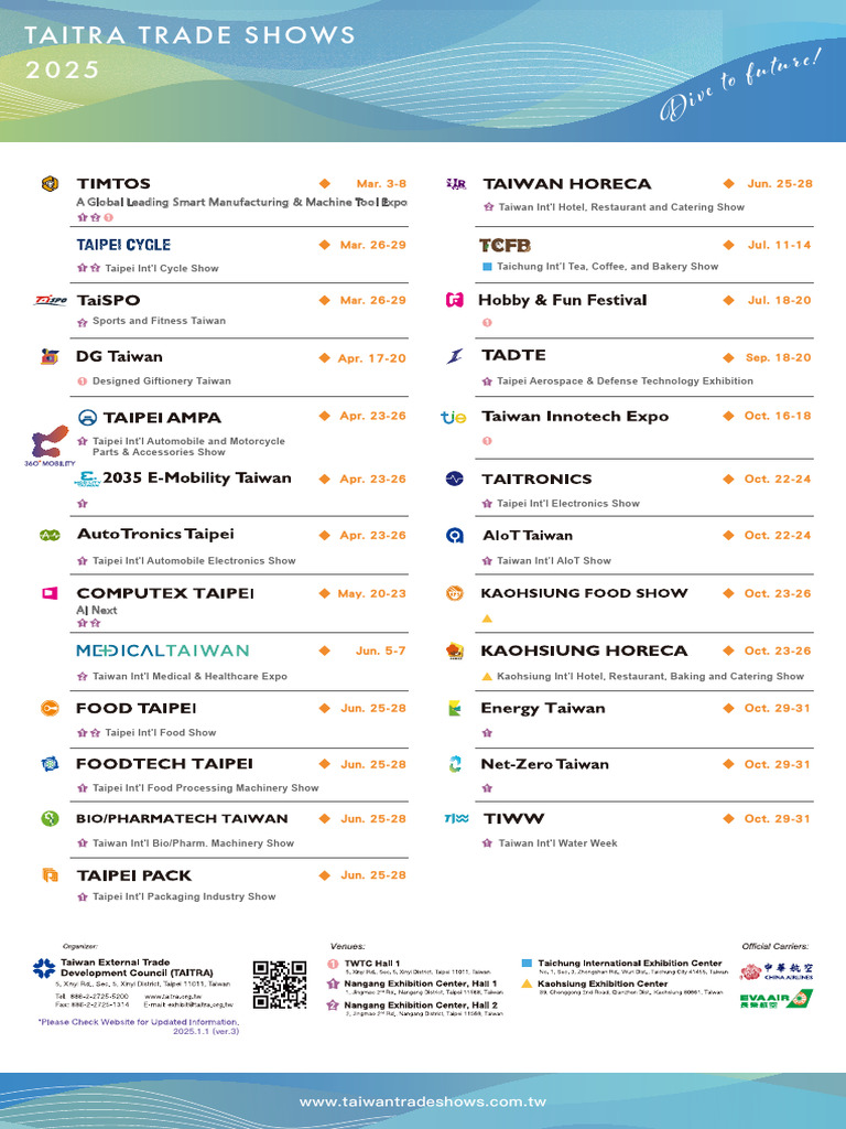 2025 Trade Show Calendar_20250106 | PDF