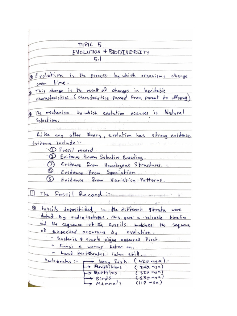 Evolution 5 1 Natural Selection Edit Pdf