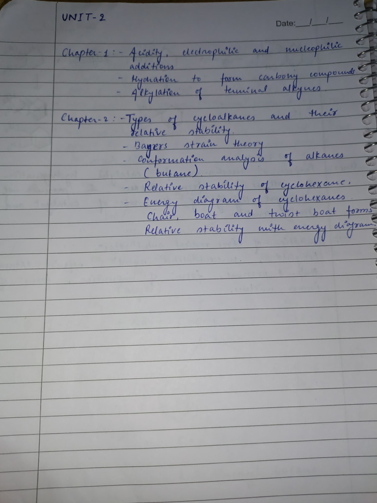 Unit-2 Chemistry of Hydrocarbons | PDF