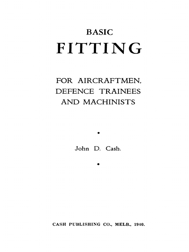 Basic Fitting For Aircraftmen 1940 | PDF