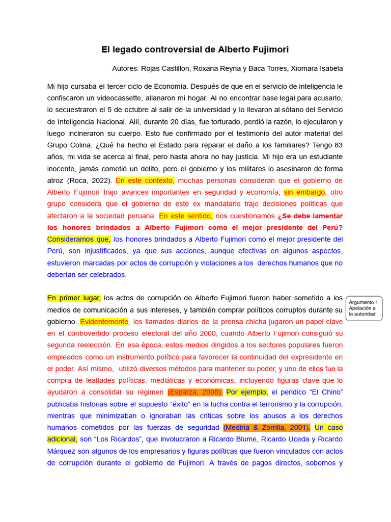 Final Comu y Argumentacion | PDF | Corrupción política | Democracia