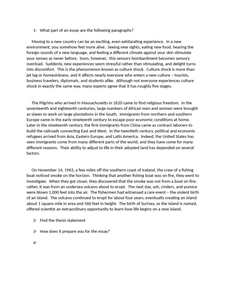 Kinds of Introductions and Thesis Statements | PDF