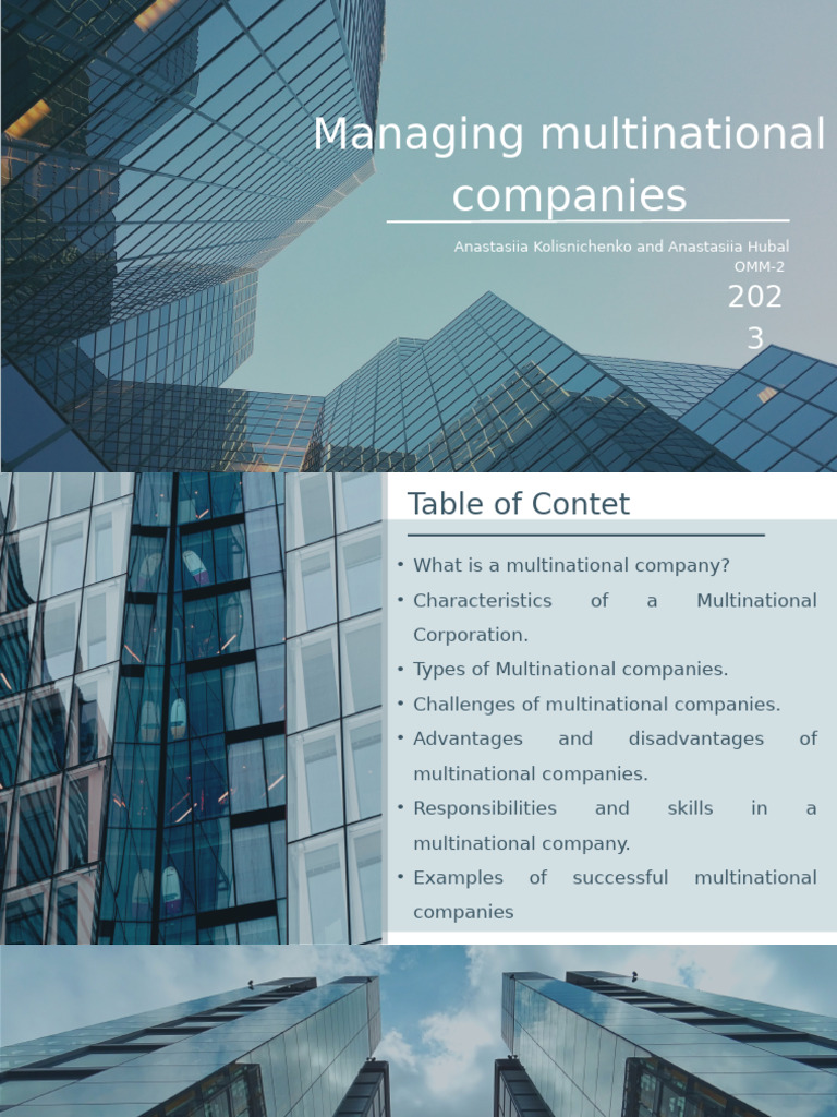 Managing Multinational Companies: Key Insights | PDF | Multinational ...