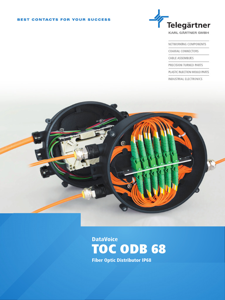 TOC ODB 68: IP68 Fiber Optic Distributor | PDF | Optical Fiber | Fiber ...