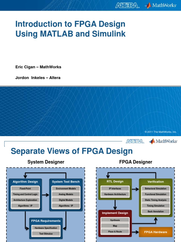 Intro To FPGA Design Using MATLAB and Simulink Published | PDF ... Intro To FPGA Design Using MATLAB and Simulink Published | PDF ...