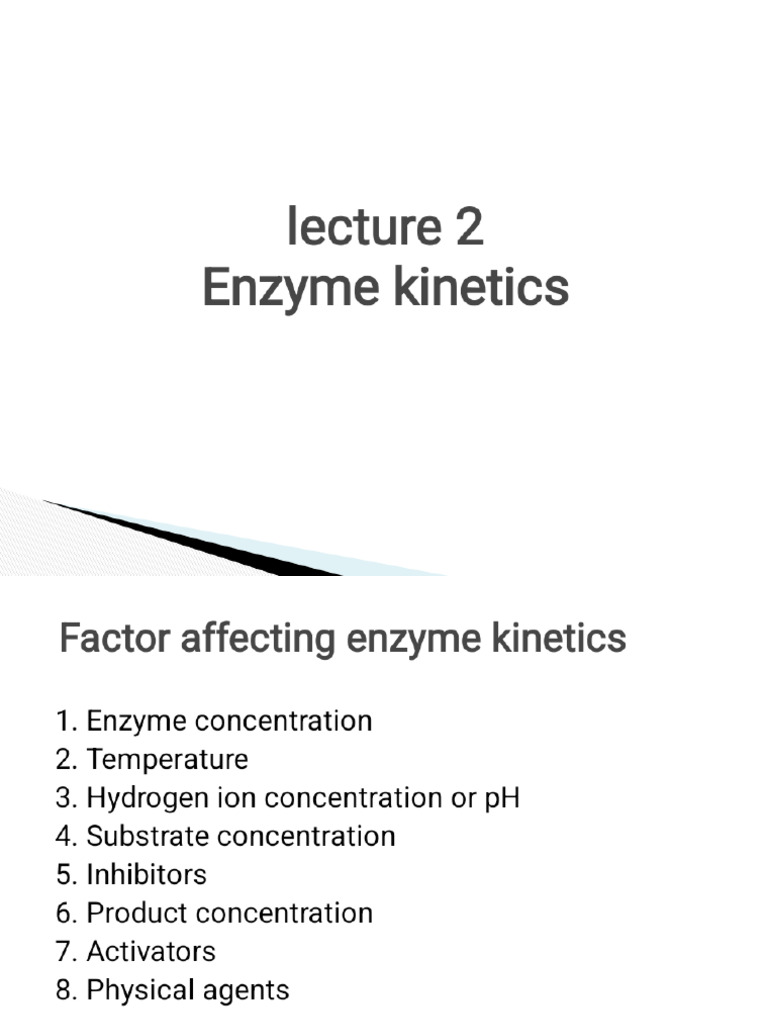 Enzyme-Kinetics Lecture 2 - 123212 | PDF