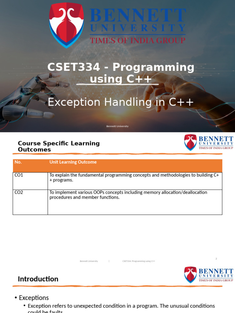 Week5 ExceptionHandling | PDF | Project Management | C++