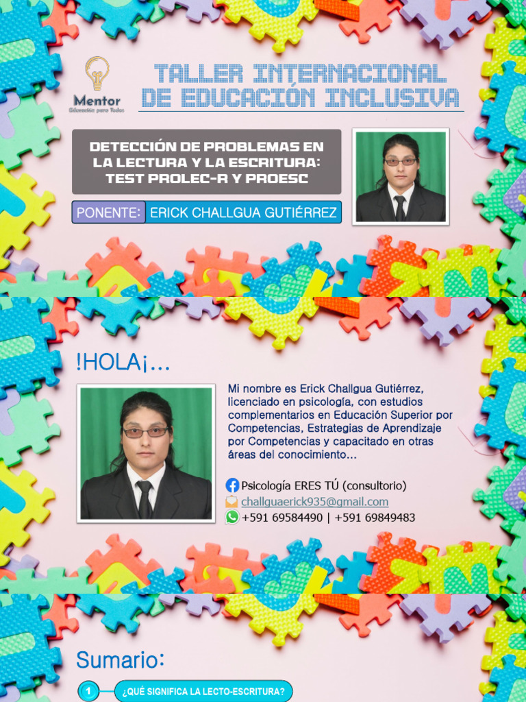 Diapositivas Test Prolec-R y Proesc | PDF | Puntuación | Palabra