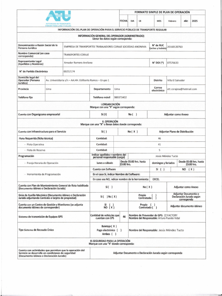 Plan de Operacion Coraje | PDF