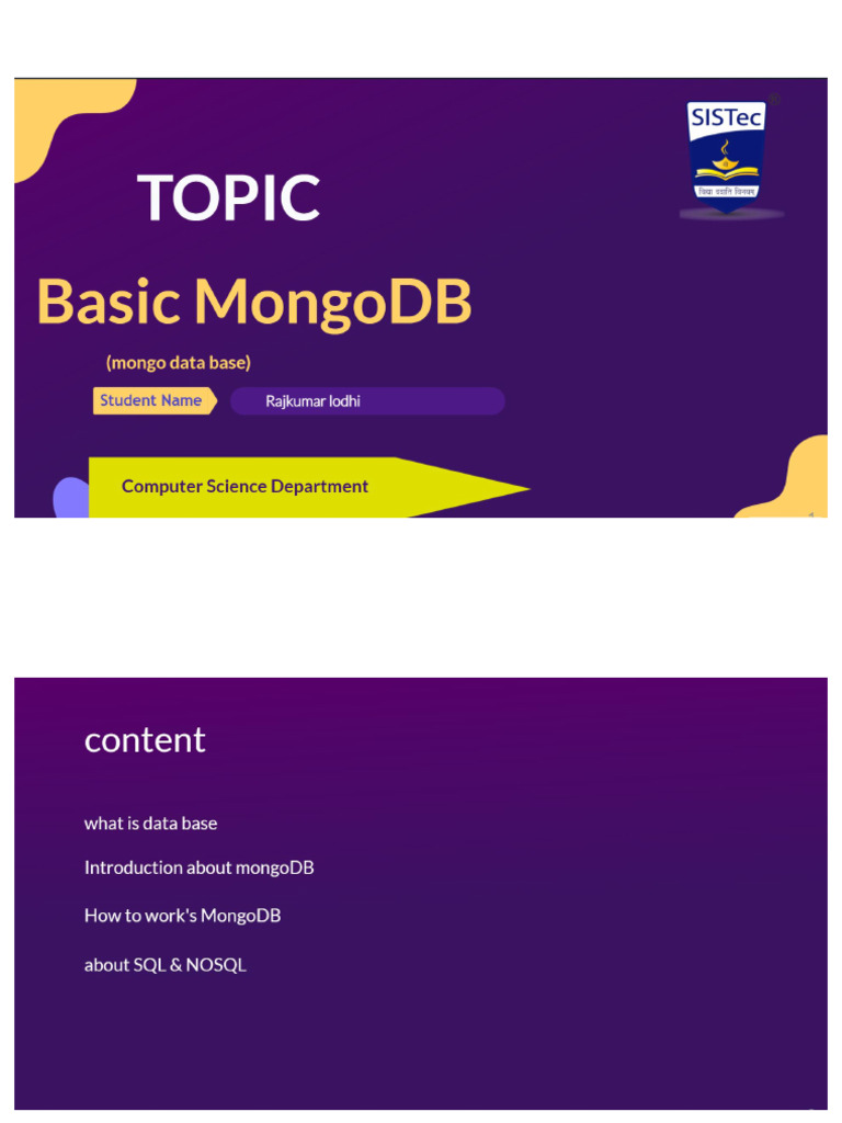 ppt of mongoDB | PDF