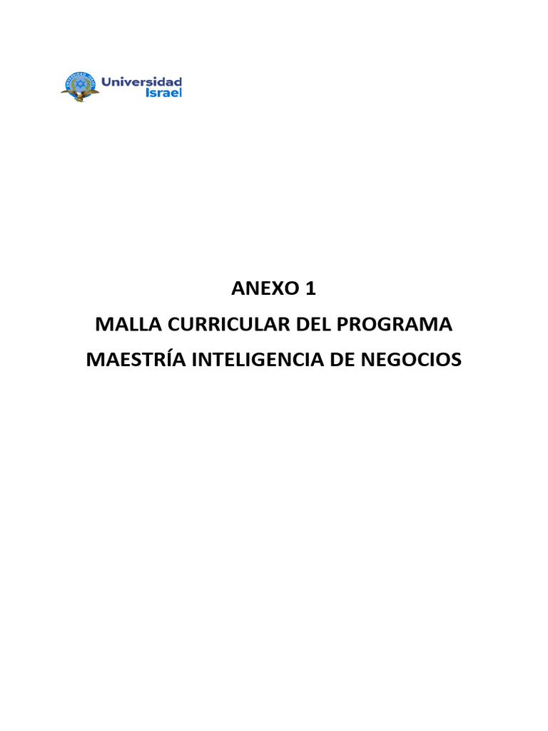 ANEXO-1-MALLA-CURRICULAR-MAESTRIA-EN-INTELGENCIA-DE-NEGOCIOS-UISRAEL | PDF | Ciencia cognitiva ...