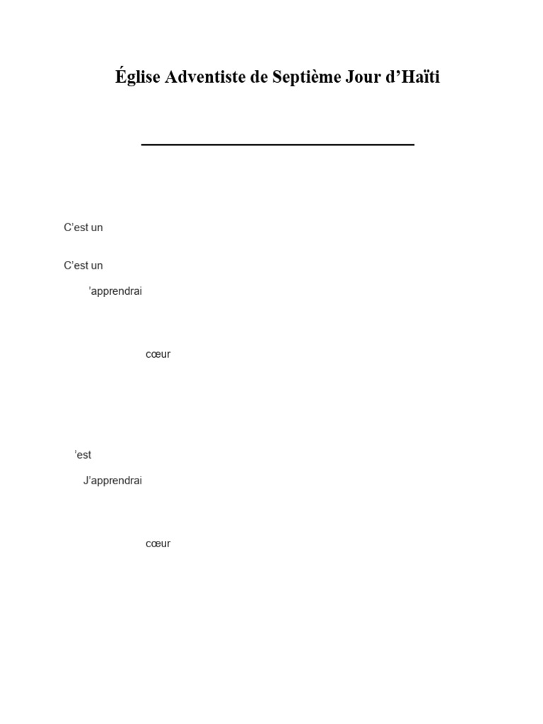 Chant-thème École Biblique 2023 | PDF