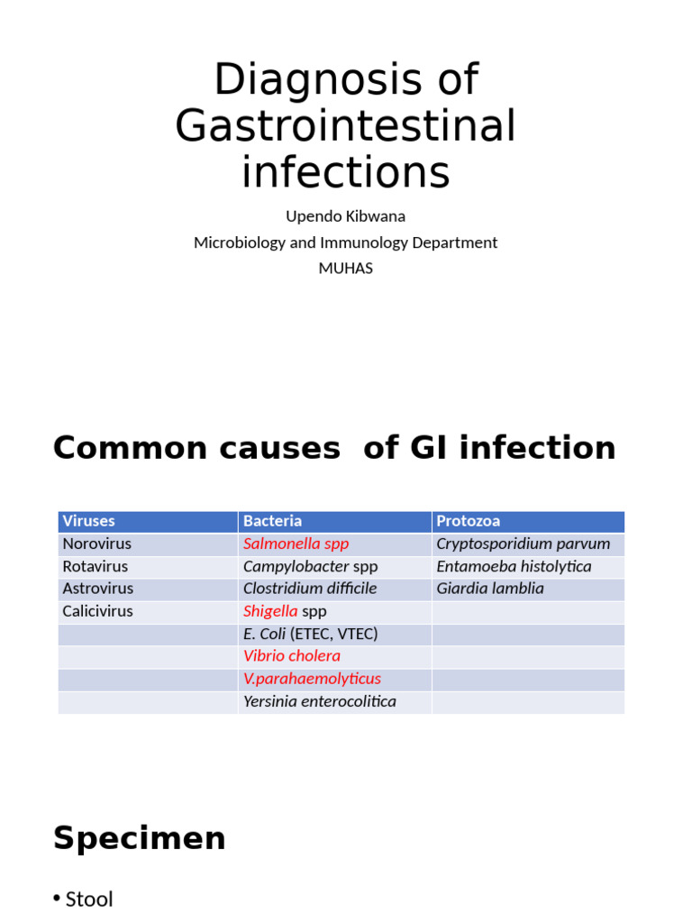 1 Lab Diagnosis of GI Infections | PDF
