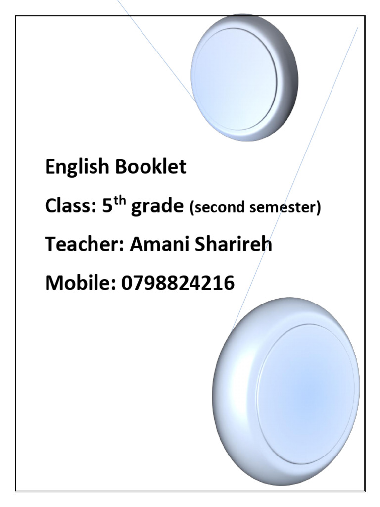 Booklet 5th 2nd Semester | PDF