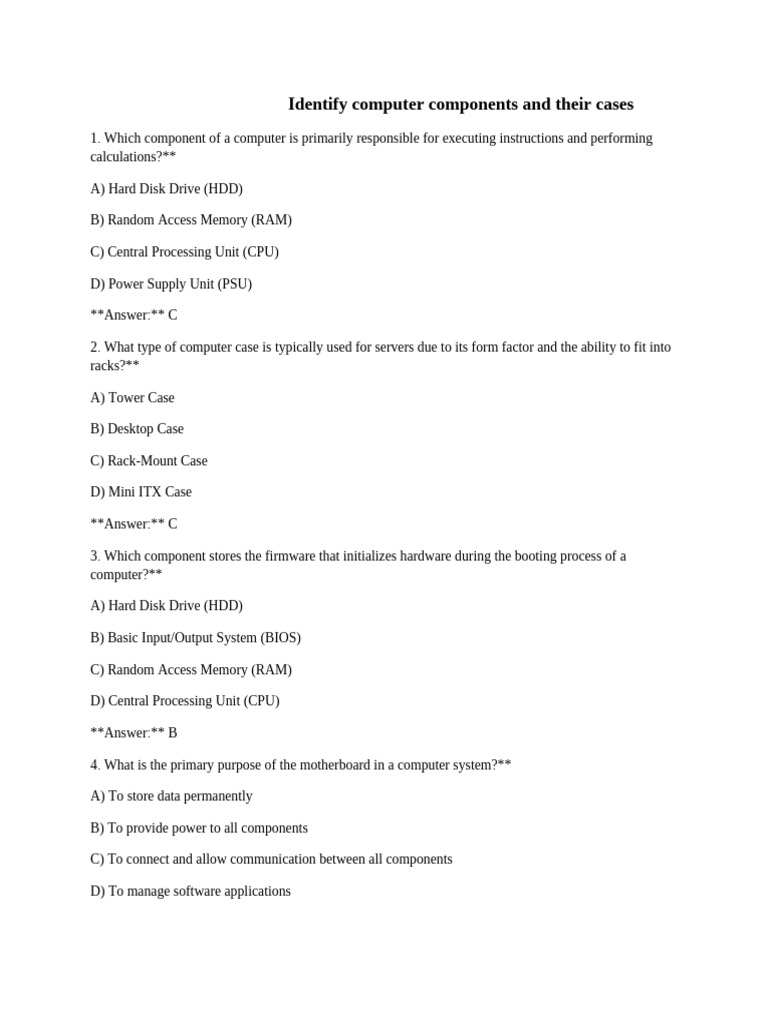 Maintenance Questions and Answers | PDF | Solid State Drive | Computer ...