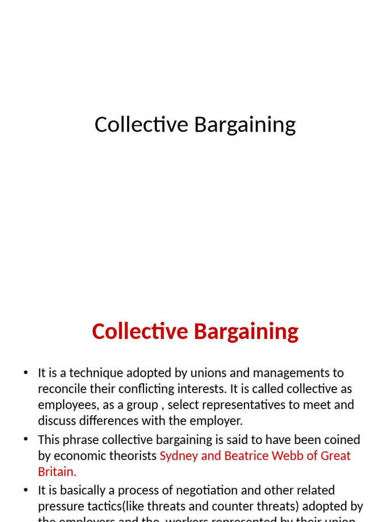Collective Bargaining | PDF | Collective Bargaining | Trade Union
