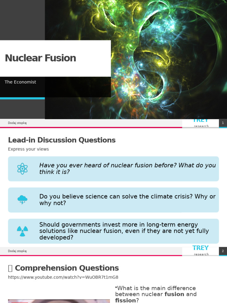 Energy and Nuclear Fusion | PDF | Nuclear Fusion | Nuclear Physics