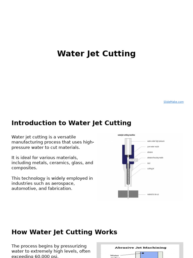 Water Jet Cutting: Process & Applications | PDF | Industrial Processes ...