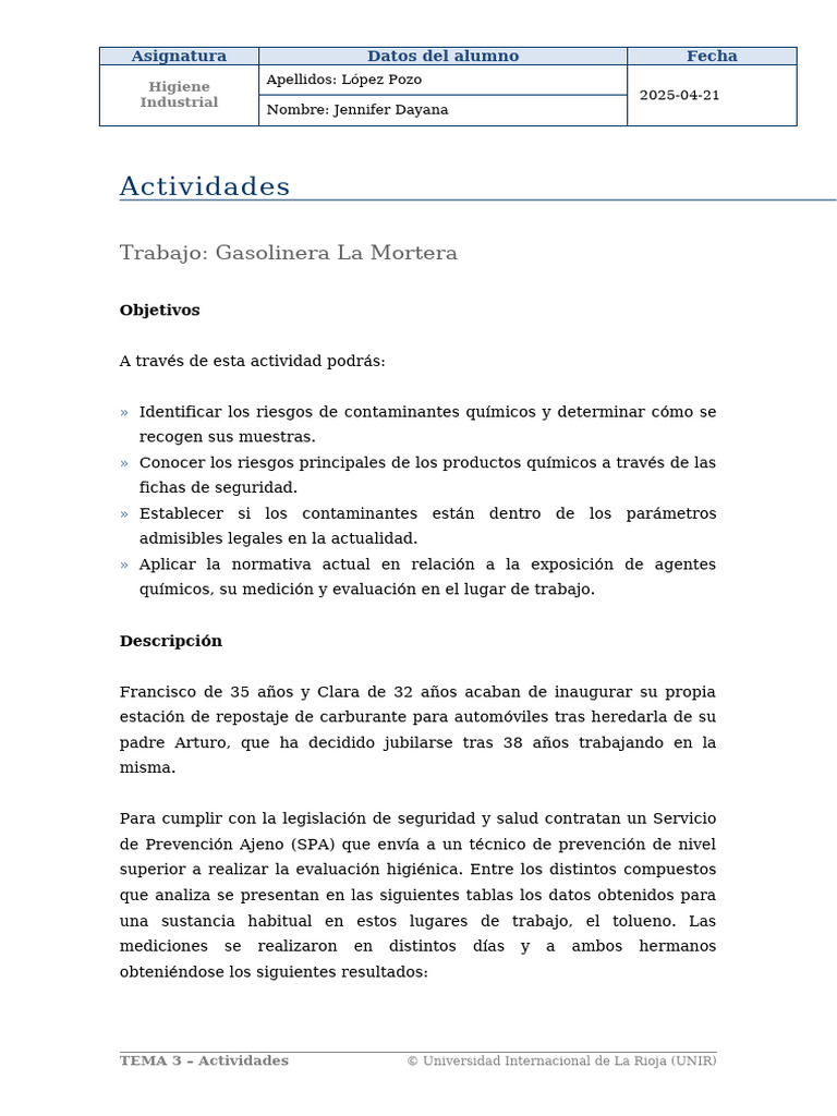 Msig006 t3 Act | PDF | Química