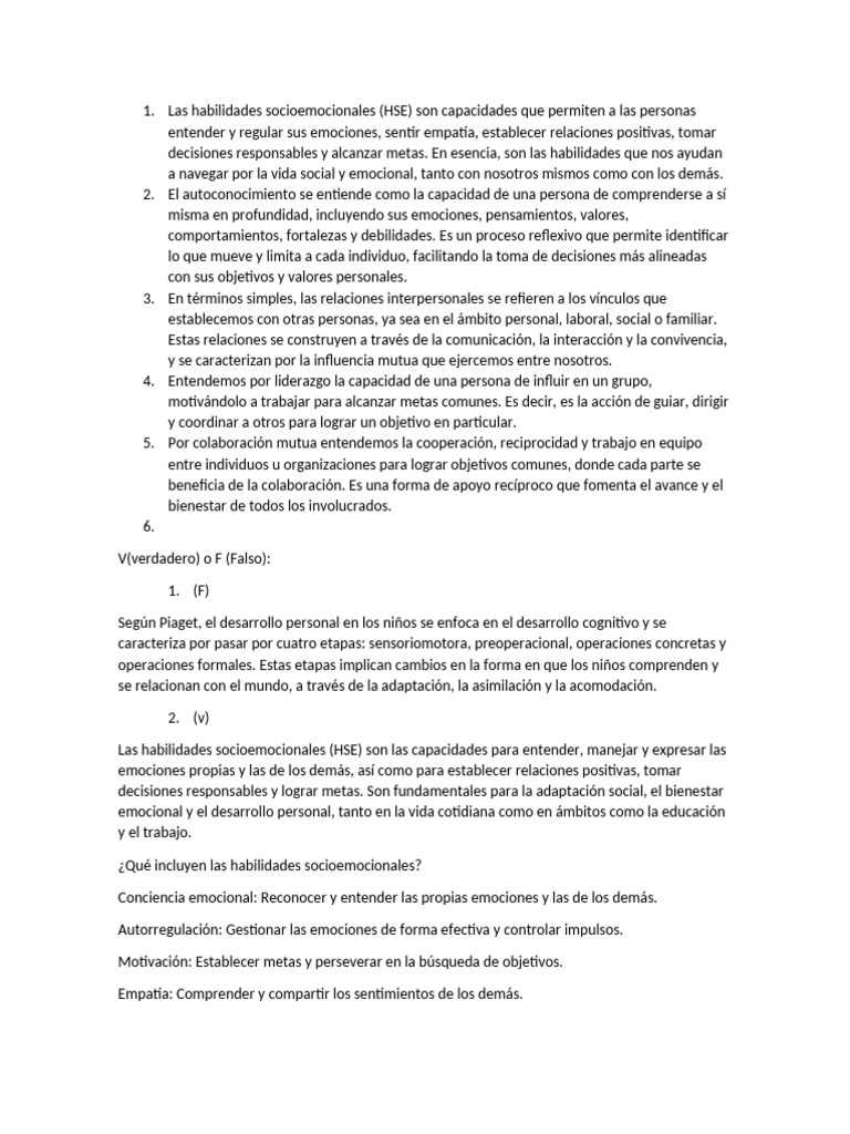 Las habilidades socioemocionales | PDF | Las emociones | Empatía