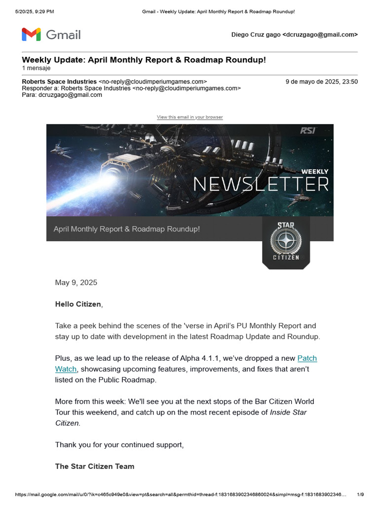 Gmail - Weekly Update - April Monthly Report & Roadmap Roundup! | PDF