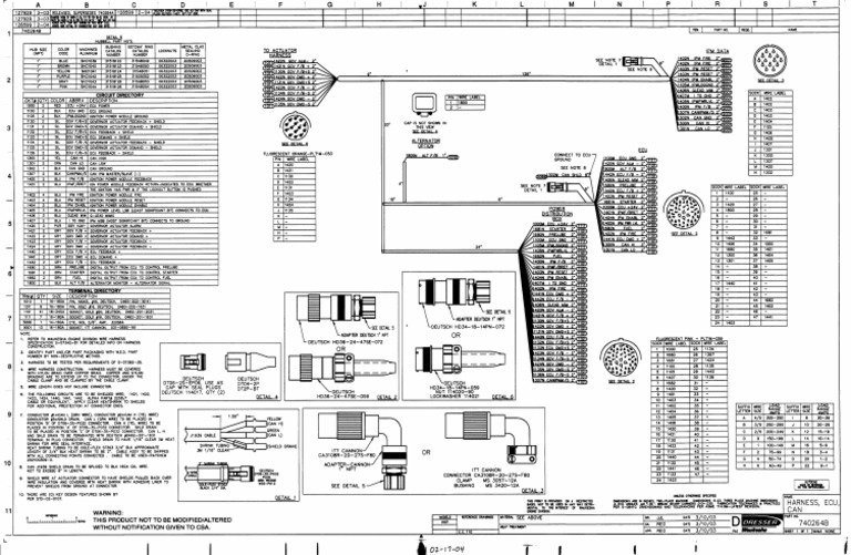740264b.harness, Ecu, Can | PDF | Electrical Connector | Physical Layer ...