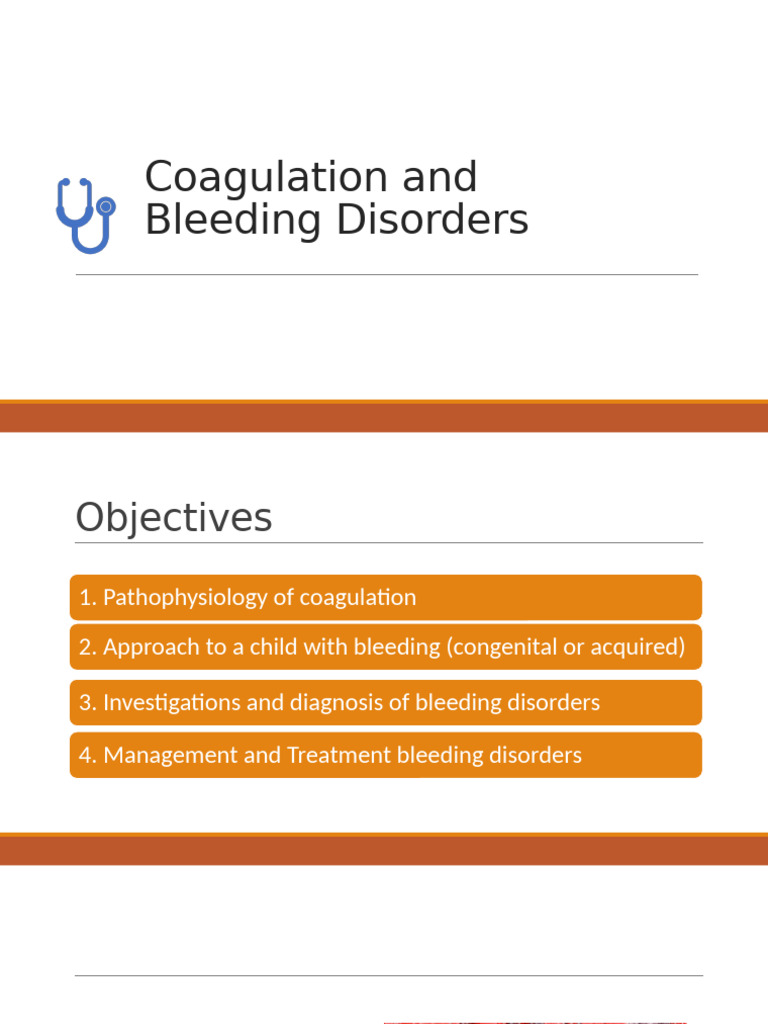 Teaching Session bLEEDING DISORDERS | PDF | Coagulation | Hemostasis