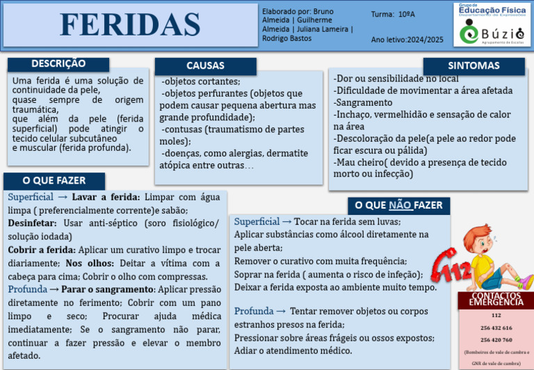 Base Trabalho Socorro 10º Ano EF24'25 | PDF | Pele | Doenças e distúrbios