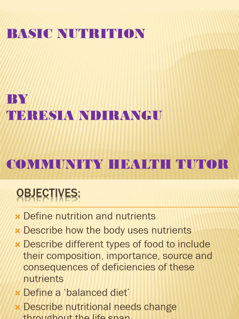 Understanding Basic Nutrition Principles | PDF | Foods | Nutrition