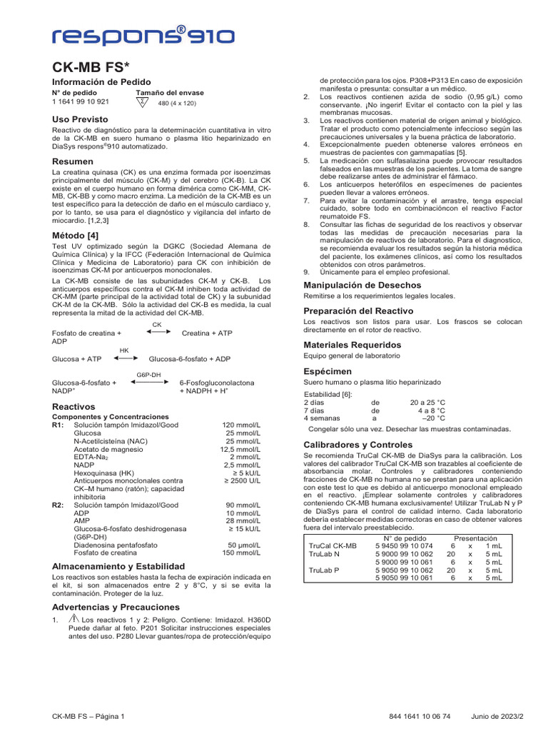 IFU - R910 S CKMB 2 | PDF