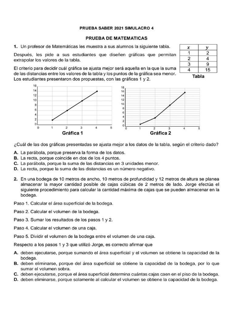 Simulacro 4 2021 | PDF