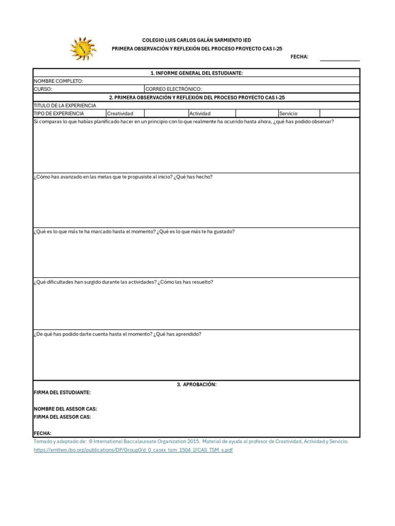 Primera Observación Poryecto Cas-1 | PDF