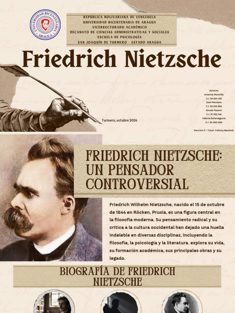 Presentación Diapositivas Historia de La Filosofía Collage Antiguo Beige | PDF | Friedrich ...