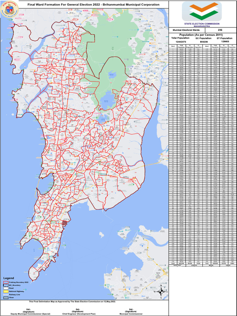 BMC Final Electoral Ward Boundary 2022 | PDF