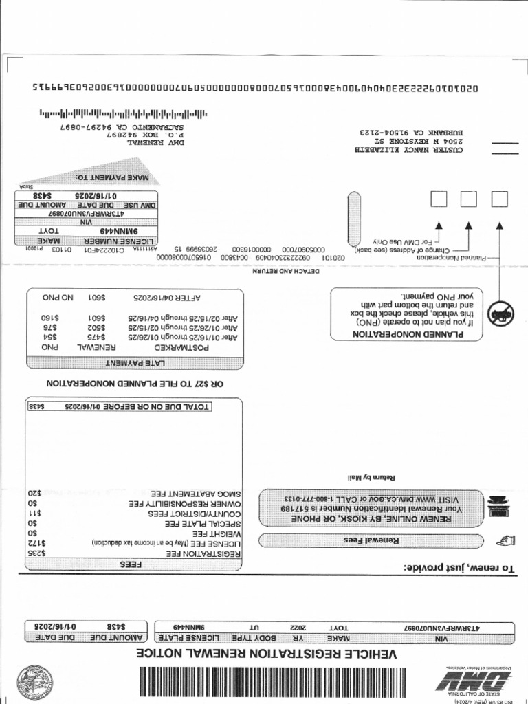 Ca Drivers License Or Id Dmv Renewal Pdf