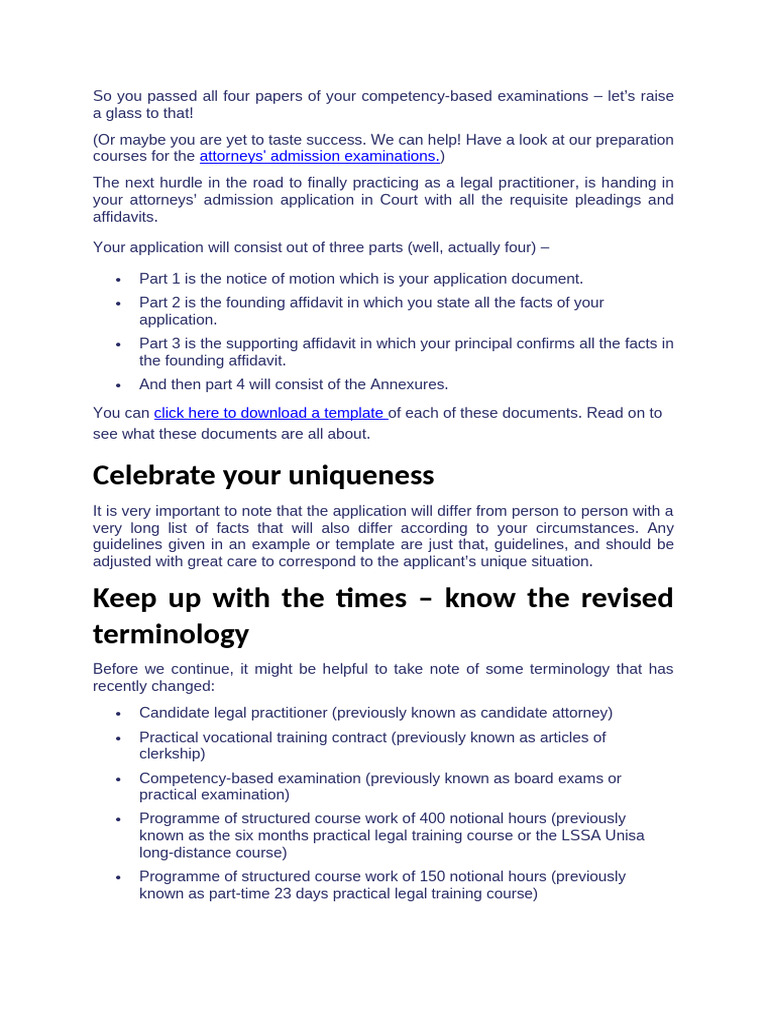 Attorney Admission Application Guide | PDF | Lawyer | Affidavit