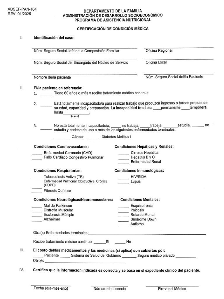 ADSEF-PAN-164 Rev 01-2025 | PDF
